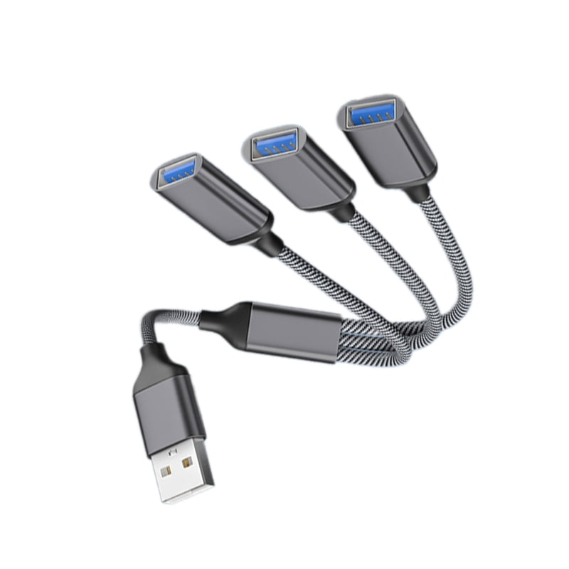 3 in 1 USB2.0 OTG Adapter USB Male Plug To 3 USB 2.0 Female OTG ...