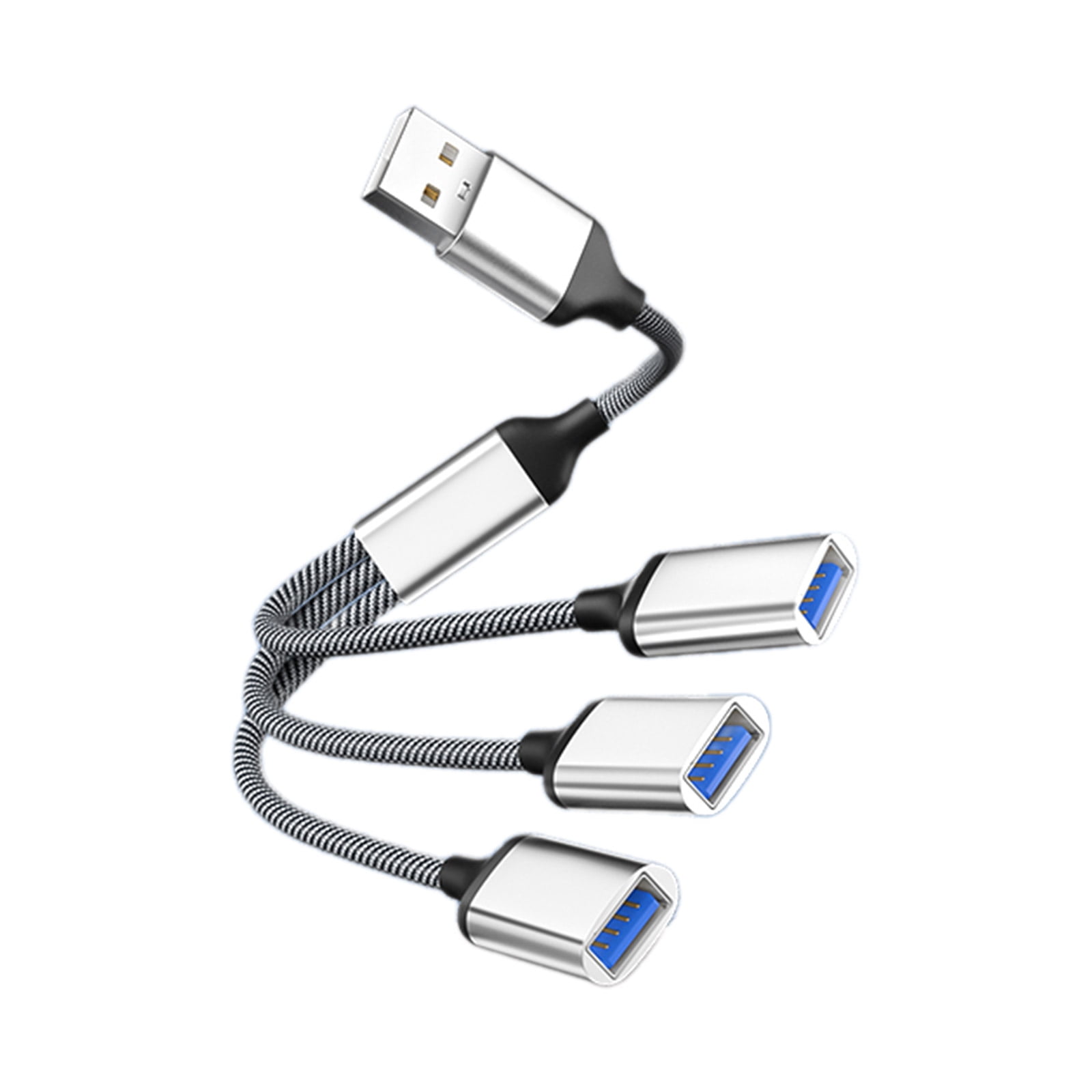 3 in 1 USB2.0 OTG Adapter USB Male Plug To 3 USB 2.0 Female OTG ...