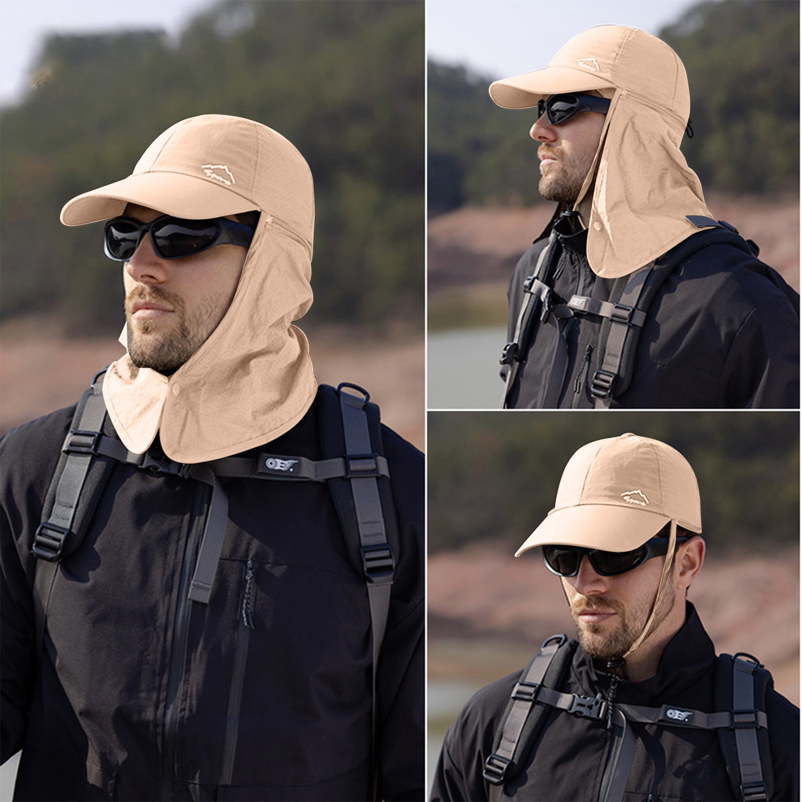 3-in-1 UV Protection Sun Hat | Unisex Outdoor Hiking Fishing Cap with ...