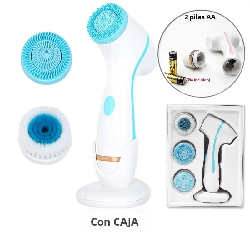 3-in-1 Ultrasonic Facial Cleansing Massage Brush Rotating USB Galvanic ...
