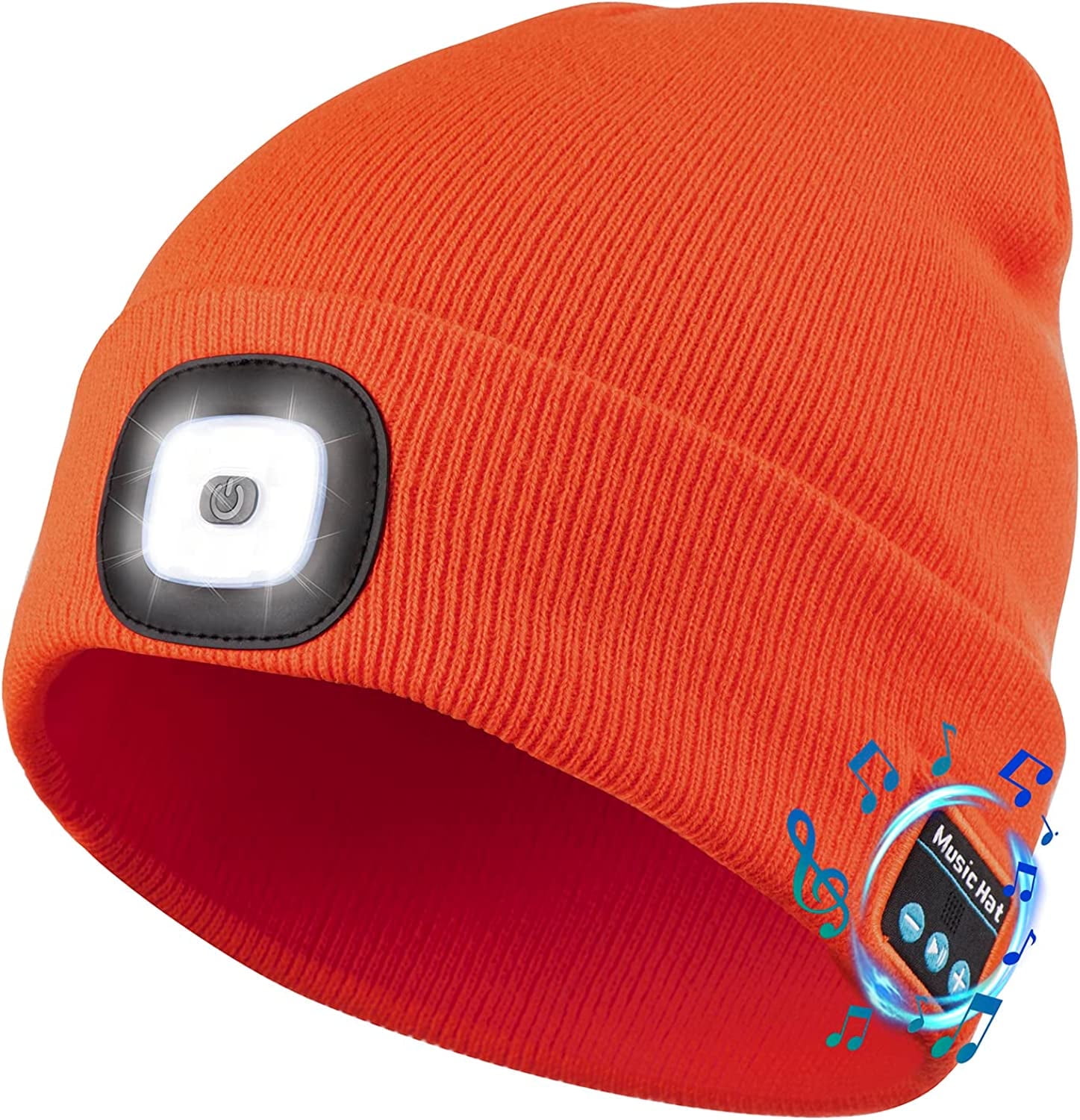 3 in 1 Unisex Bluetooth Beanie Hat LED Light Wireless Headphones Winter ...