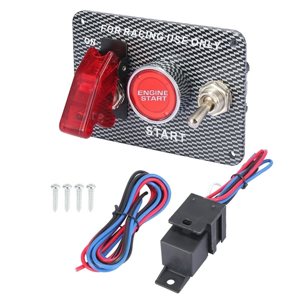3 in 1 Universal 12V Ignition Switch Panel Kit with Engine Push Button ...