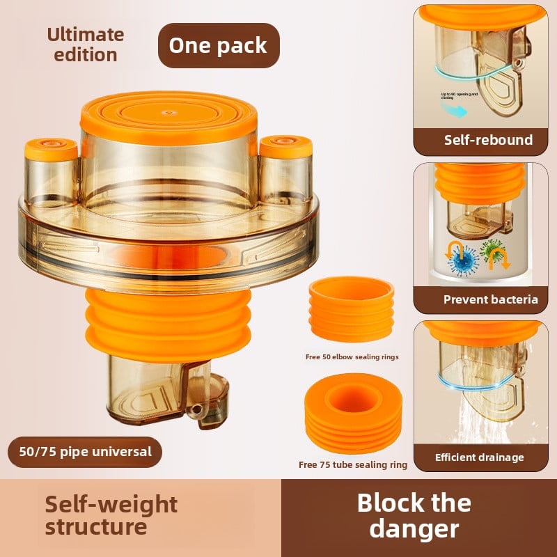 3-in-1 Universal Sink Drain Valve - Anti Odor Gravity Seal, Dishwasher ...