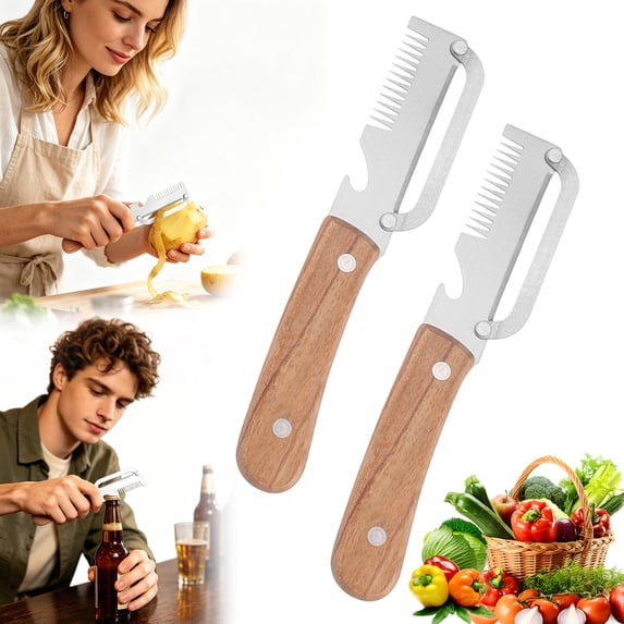 3-in-1 Vegetable Scallion Cutter Stainless Steel Julienne Slicer Fruit ...
