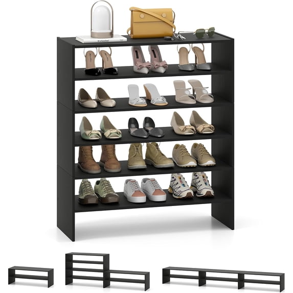 3-in-1 Vertical Shoe Rack, 6-Tier Free Standing Shoe Storage Organizer ...