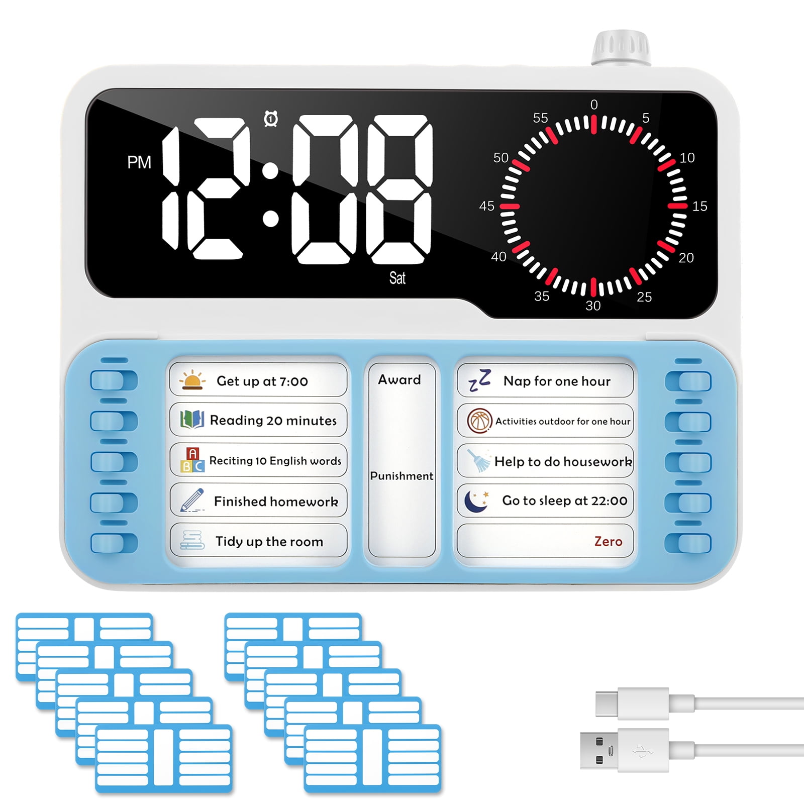3-in-1 Visual ADHD Timer for Kids & Adults with Planning Board Task ...