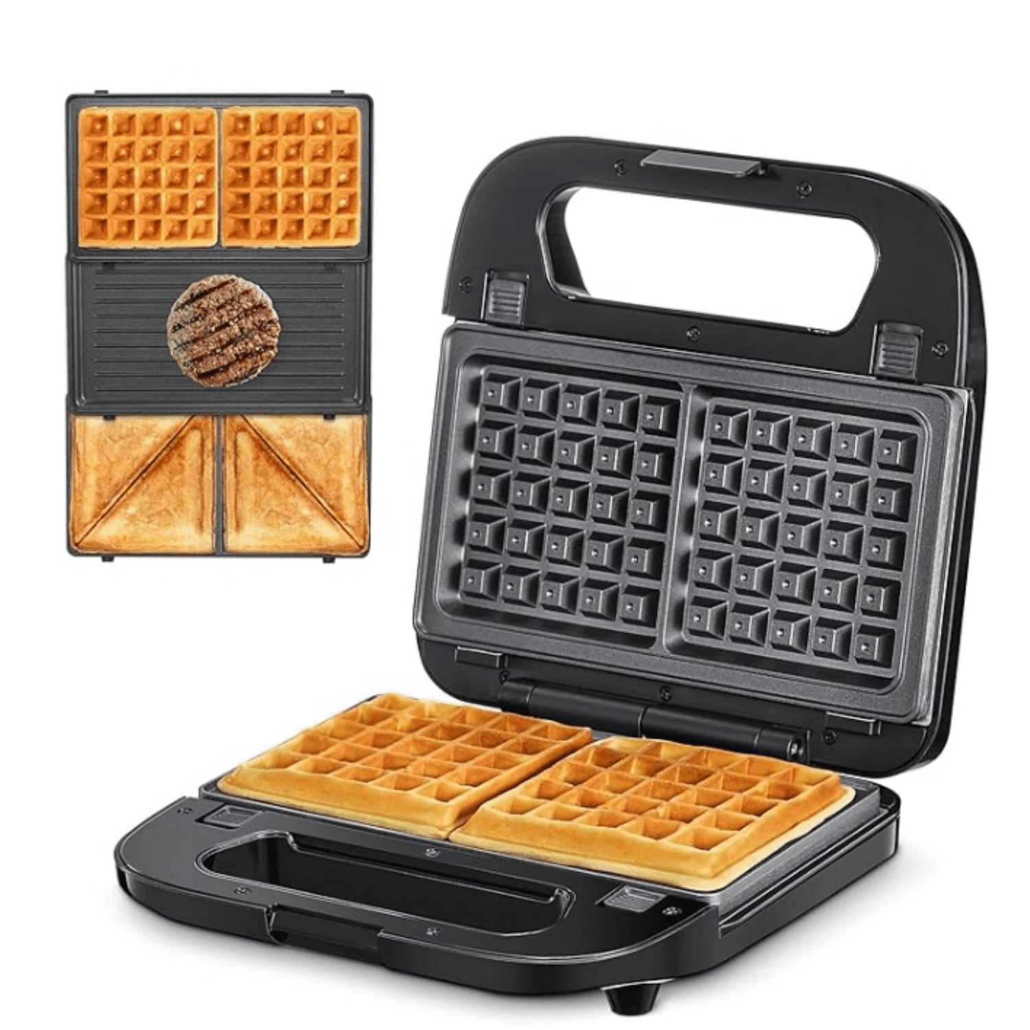 3-in-1 Waffle, Grill & Sandwich Maker, Panini Press Grill and Waffle ...
