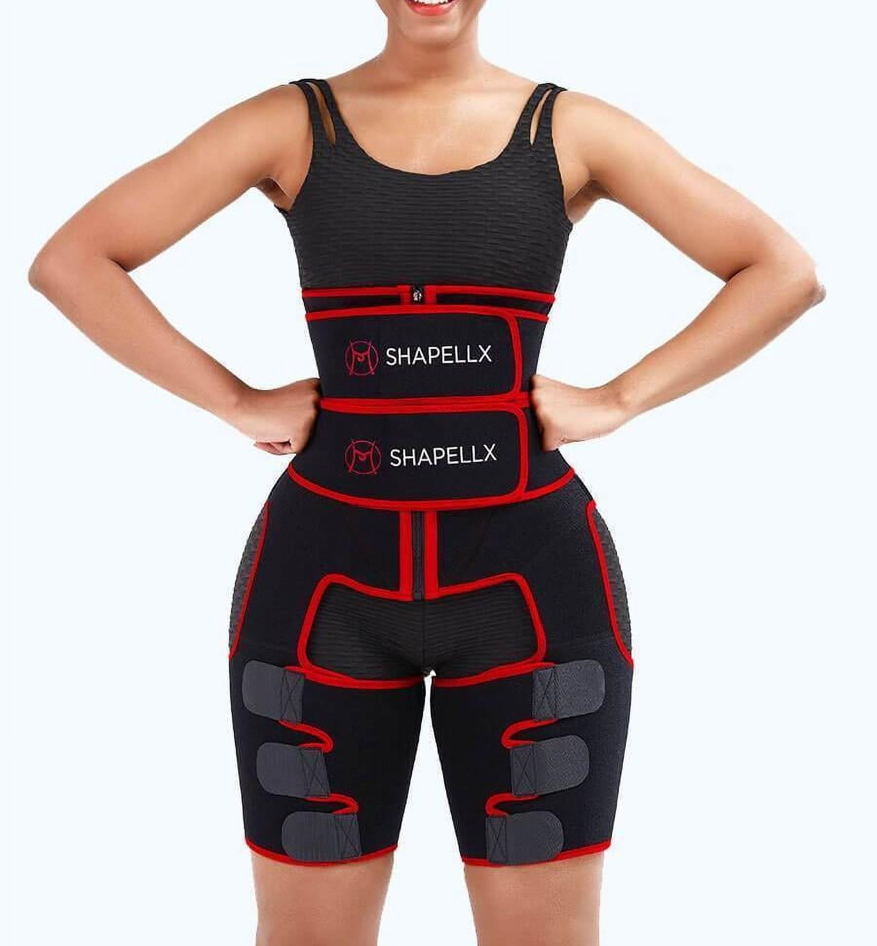 3-in-1 Waist Trainer Neoprene Thigh Trimmer Thermo Fat Burner Body ...