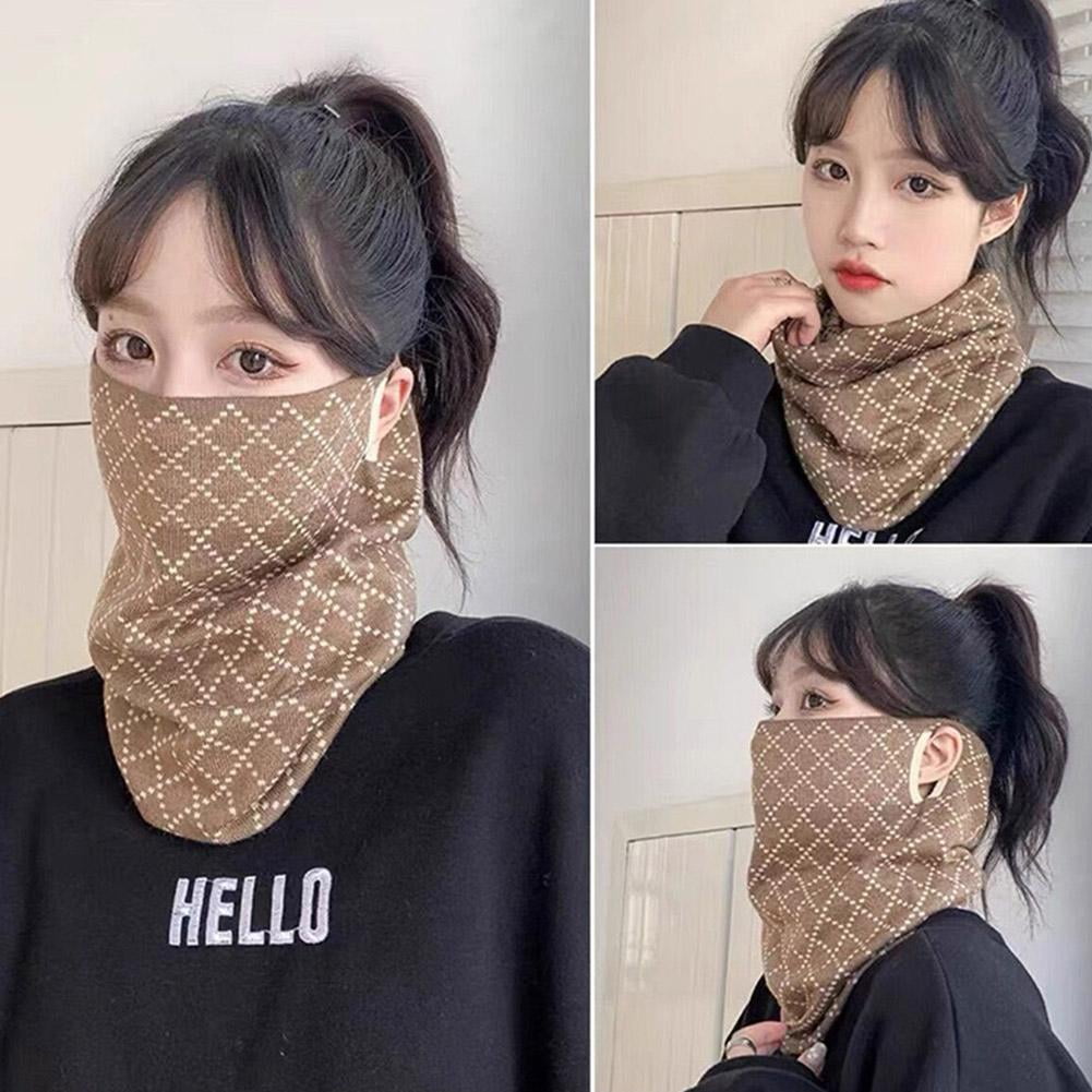 3 in 1 Warm Hanging Ear Mask Winter Knitted Scarf Windproof Sports ...