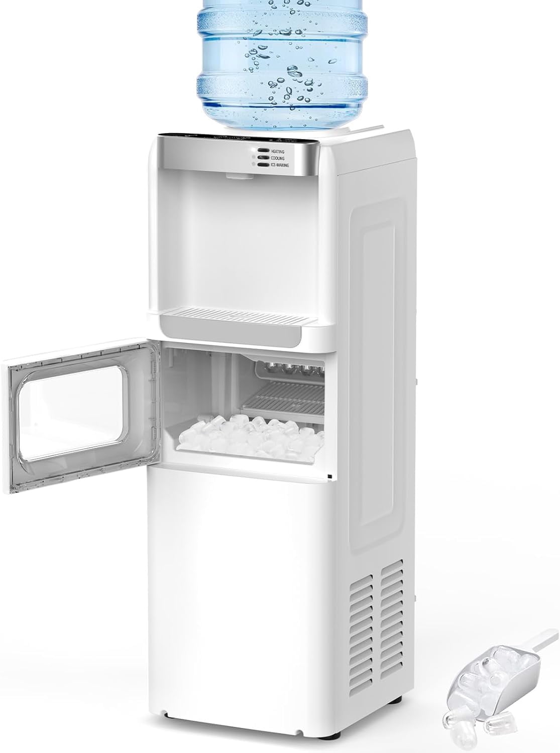 3-in-1 Water Cooler with Ice Maker Hot & Cold Top Loading Commercial ...