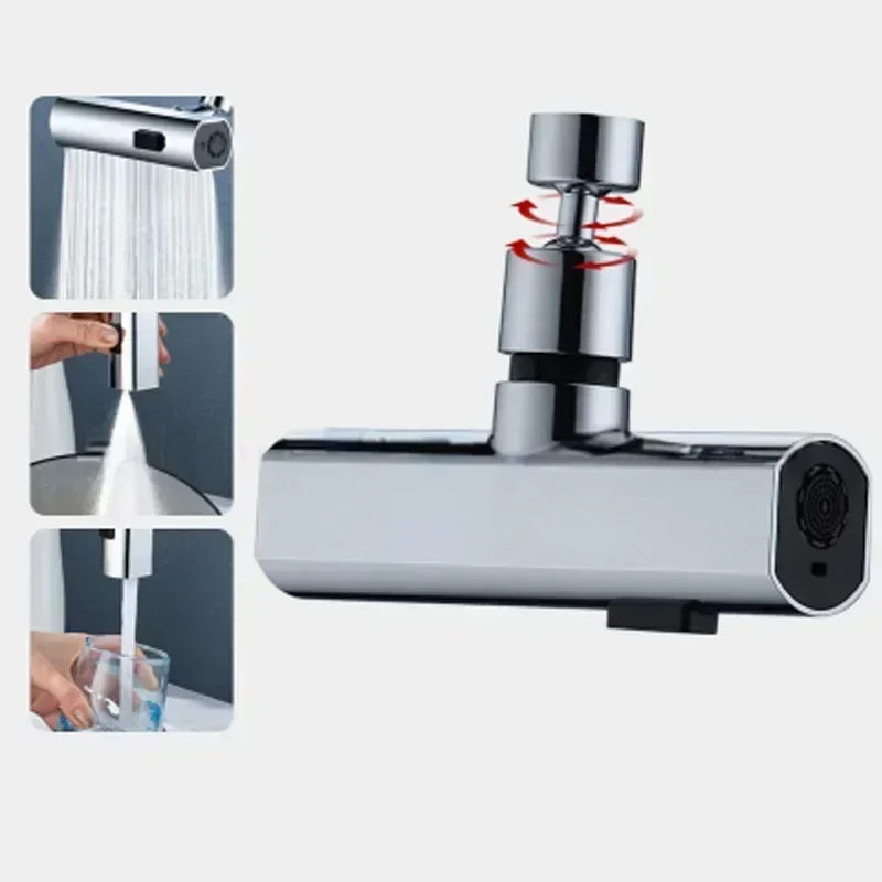 3 in 1 Waterfall Faucet Extender for Kitchen and Bathroom Anti Splash ...