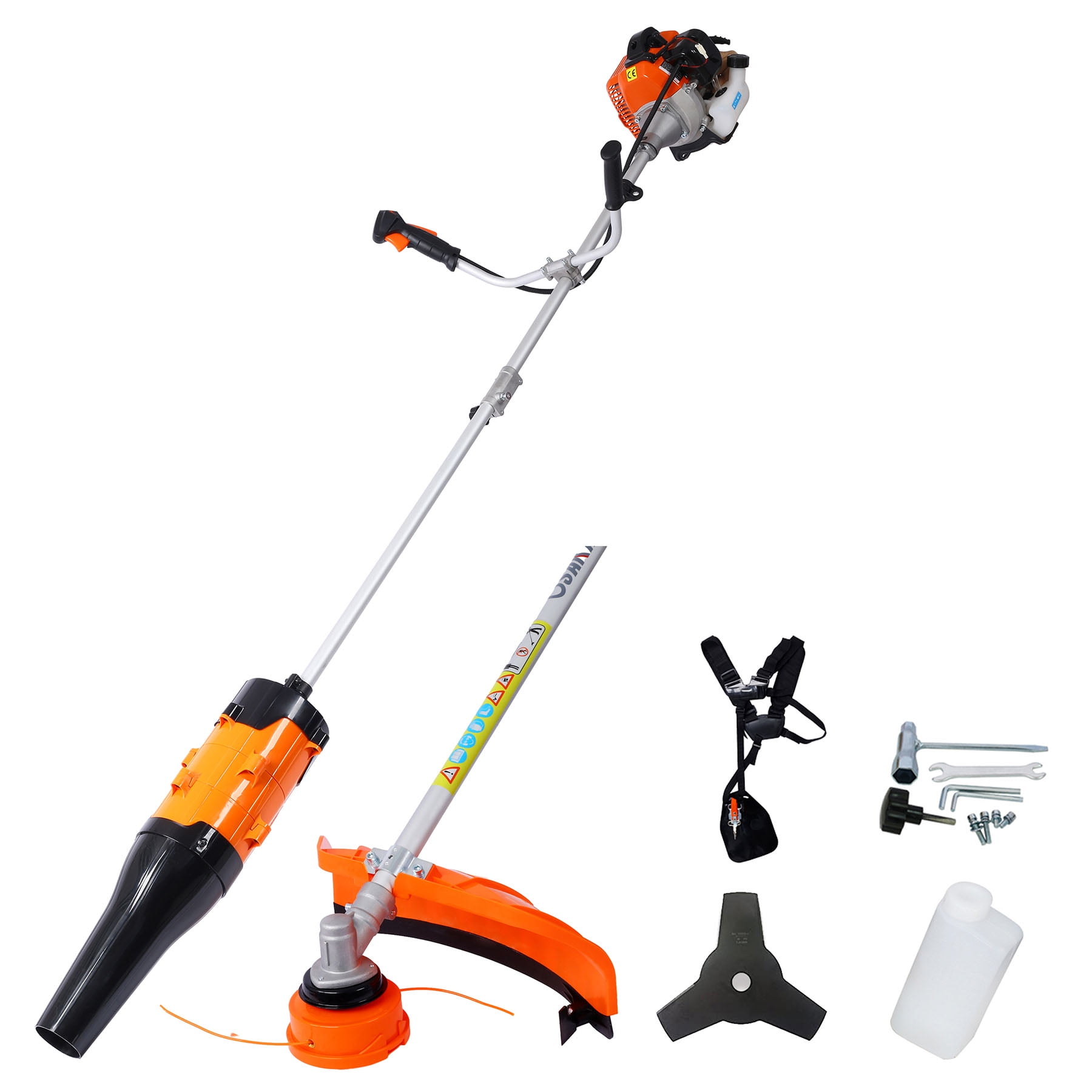 3-in-1 Weed Eater/Wacker & Blower Orange Aluminium 52cc Gas Powered ...