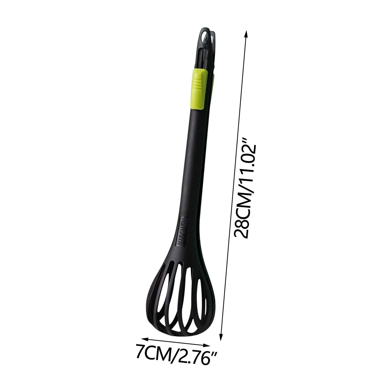 3-in-1 Whisk & Food Tongs Set, 12" Nylon Multi-Use Hand Whisk with Lock ...