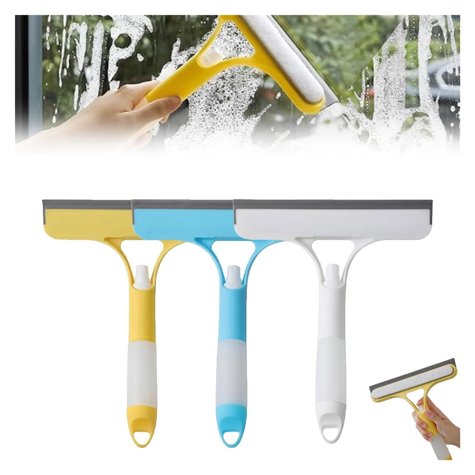 3 in 1 Window Cleaning Scraper, All-Purpose Spray Window Squeegee ...