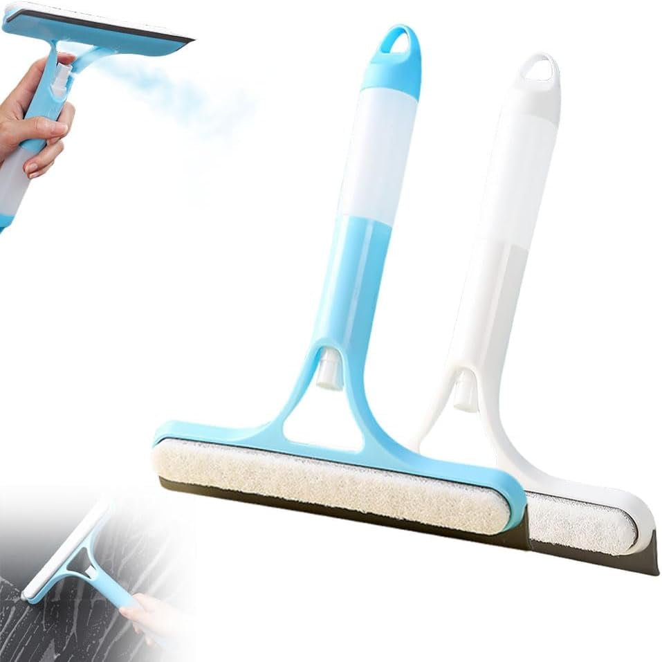3 in 1 Window Cleaning Scraper with Spray Bottle - 2025 New Spray Squeegee for Shower Glass, Car ...