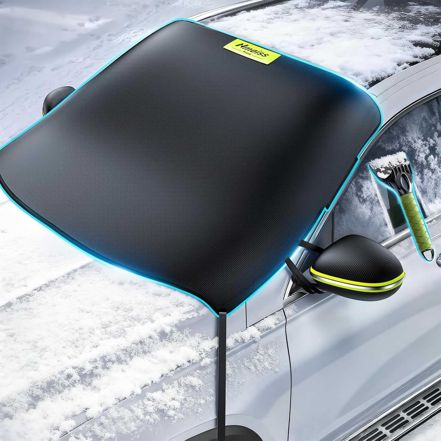 3-in-1 Windshield Snow Cover for Ice & Snow Frost — 600D Heavy Cover ...