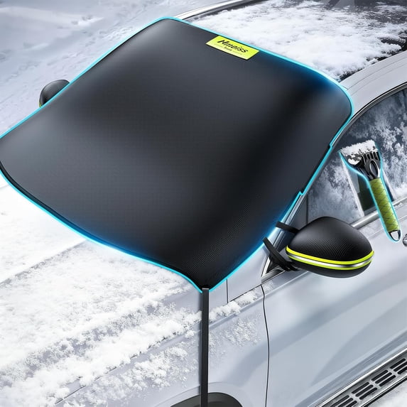 3-in-1 Windshield Snow Cover for Ice & Snow Frost — 600D Heavy Cover ...