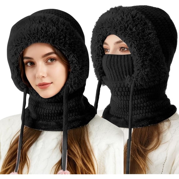 3-in-1 Winter Balaclava, 2025 Knitted Hat, Multifunctional Scarf Hat ...
