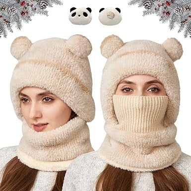3 in 1 Winter Balaclava Face Mask Fleece Windproof Ski Mask Neck Warmer ...