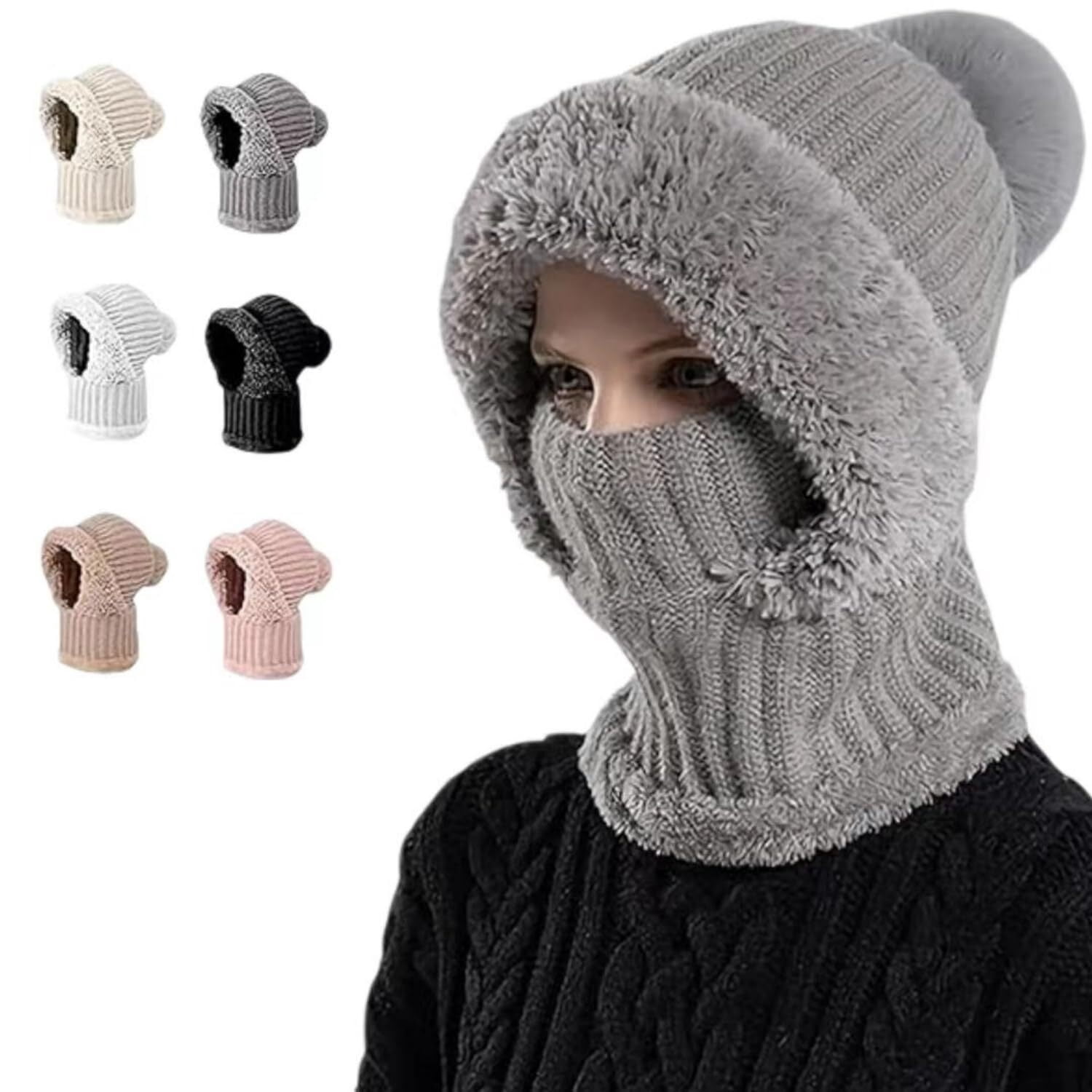 3 in 1 Winter Beanie Hat with Scarf and Mask for Women, 2026 New Womens ...