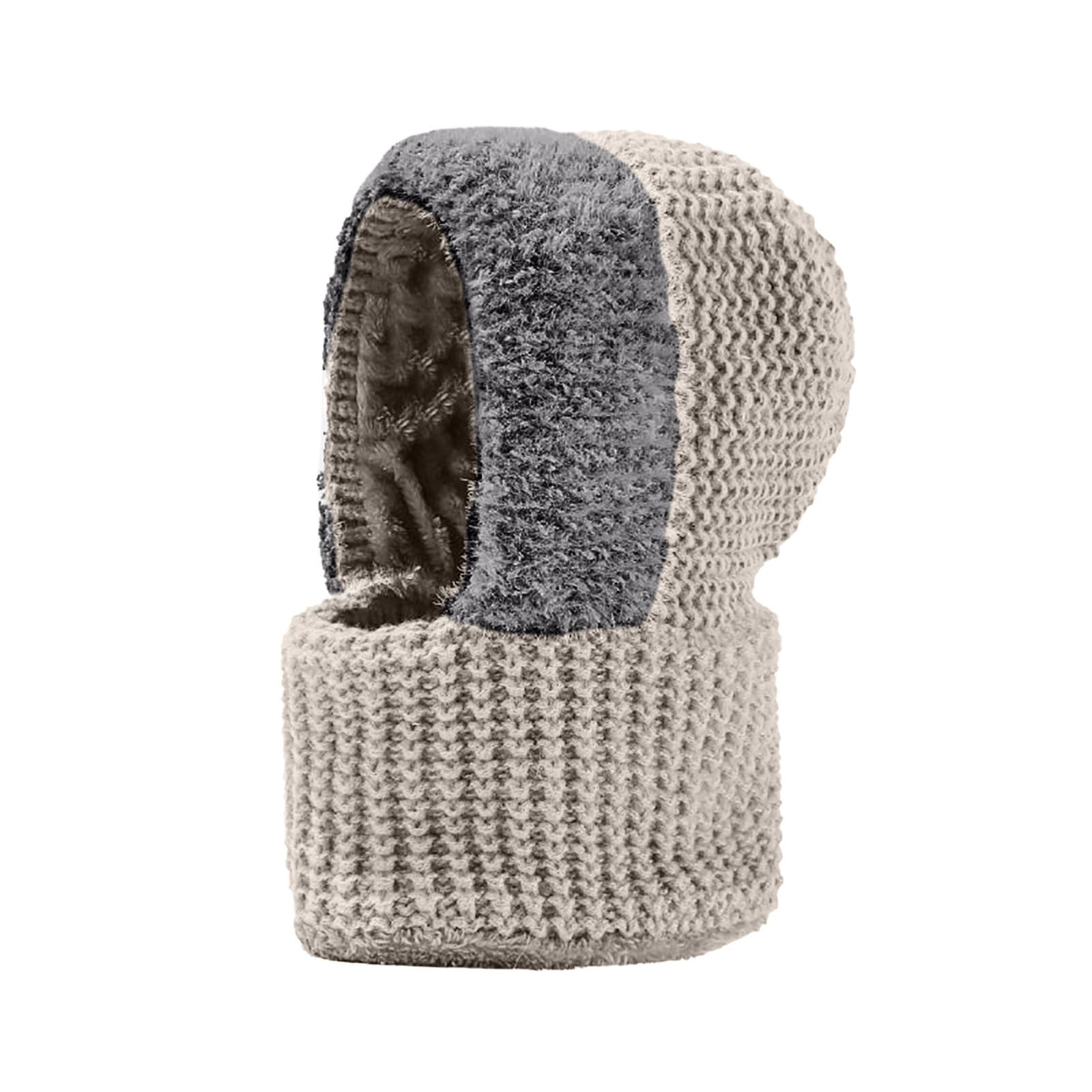 3-in-1 Winter Knit Hat with Scarf & Mask - Stylish Fleece Lined ...