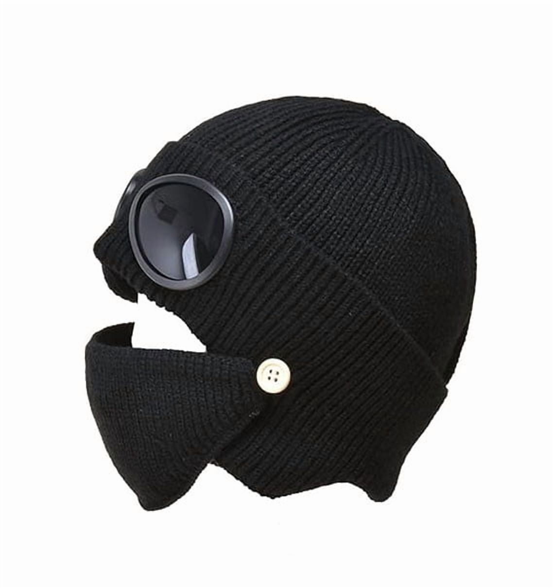 3-in-1 Winter Ski Hat with Detachable Face Mask and Goggles - Thermal ...