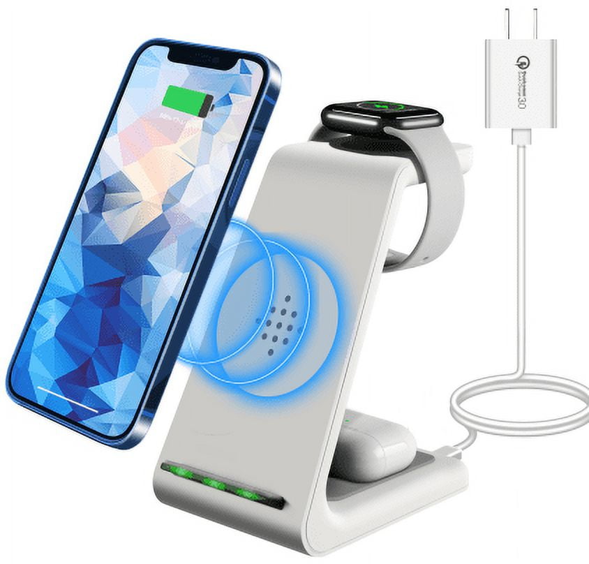 3 in 1 Wireless Charger, Fast Wireless Charging Stand,for iPhone and ...