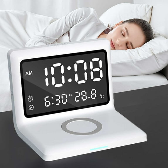 3-in-1 Wireless Fast Charging Alarm Clock, Multifunctional Wireless ...