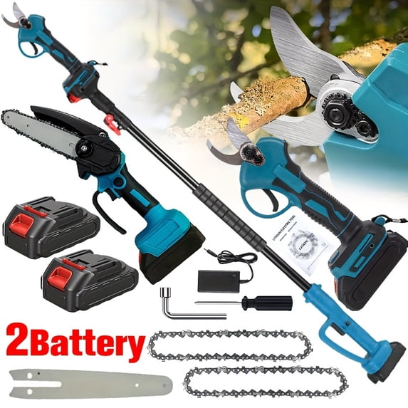 3-in-1 Wireless Tree Pruning Tool Set: Brushless Mini Chainsaw ...