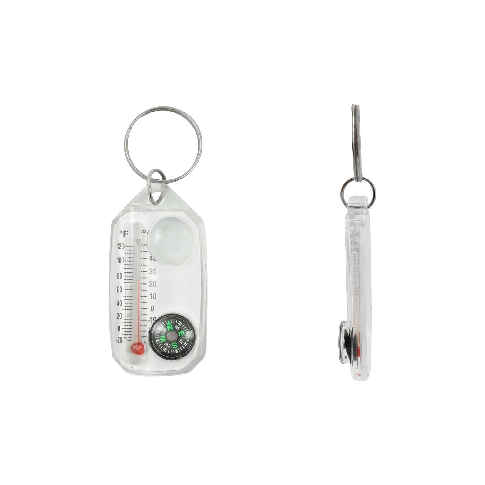 3-in-1 Zipper Pull with Compass, Thermometer & Magnifying Glass ...