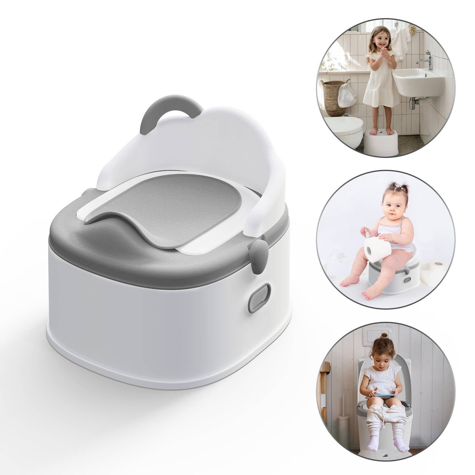 3 in-1 Potty Training Toilet (Standalone Potty & Potty Ring & Step ...