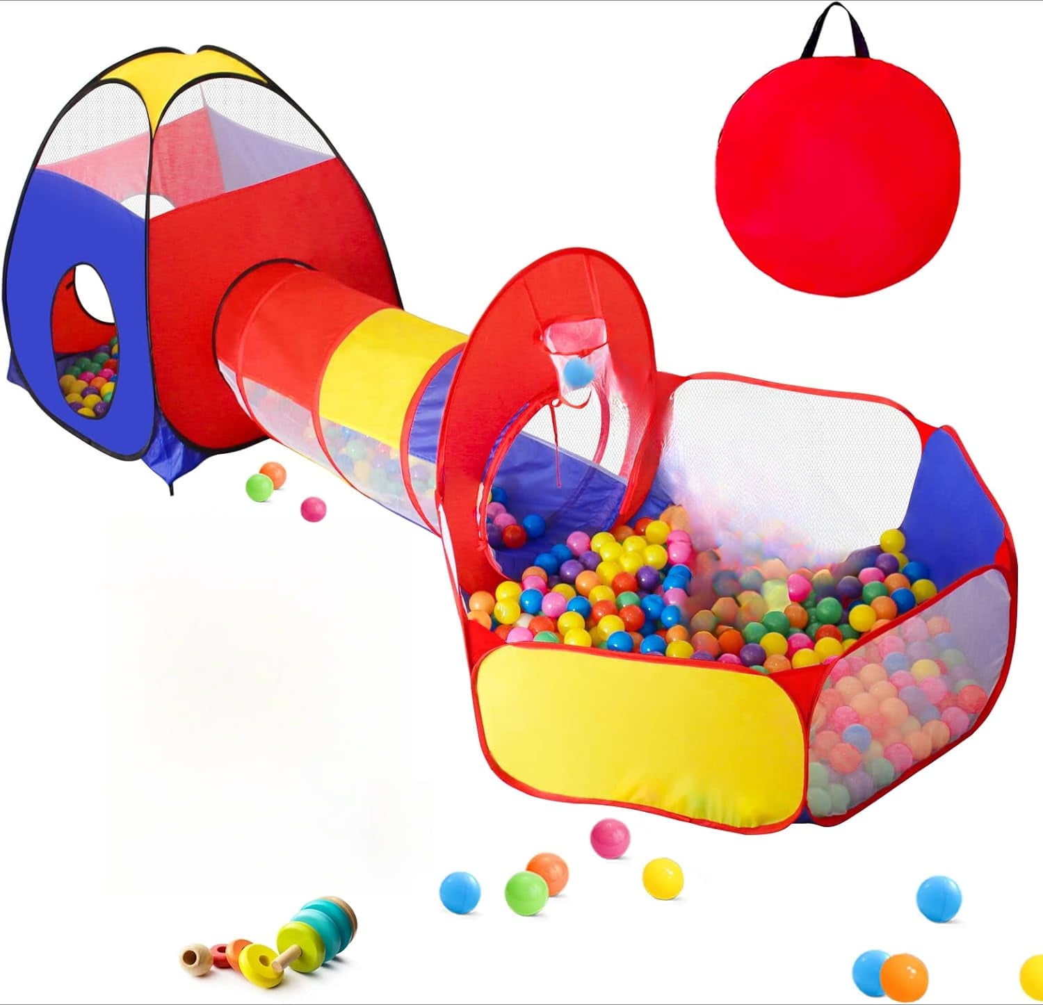 3-in-1 children's indoor and outdoor game room, equipped with baby ball ...