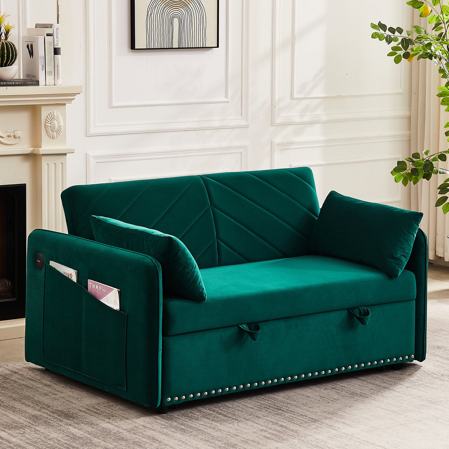 3 - in - 1 convertible, with side pockets and pillows / Fits small ...