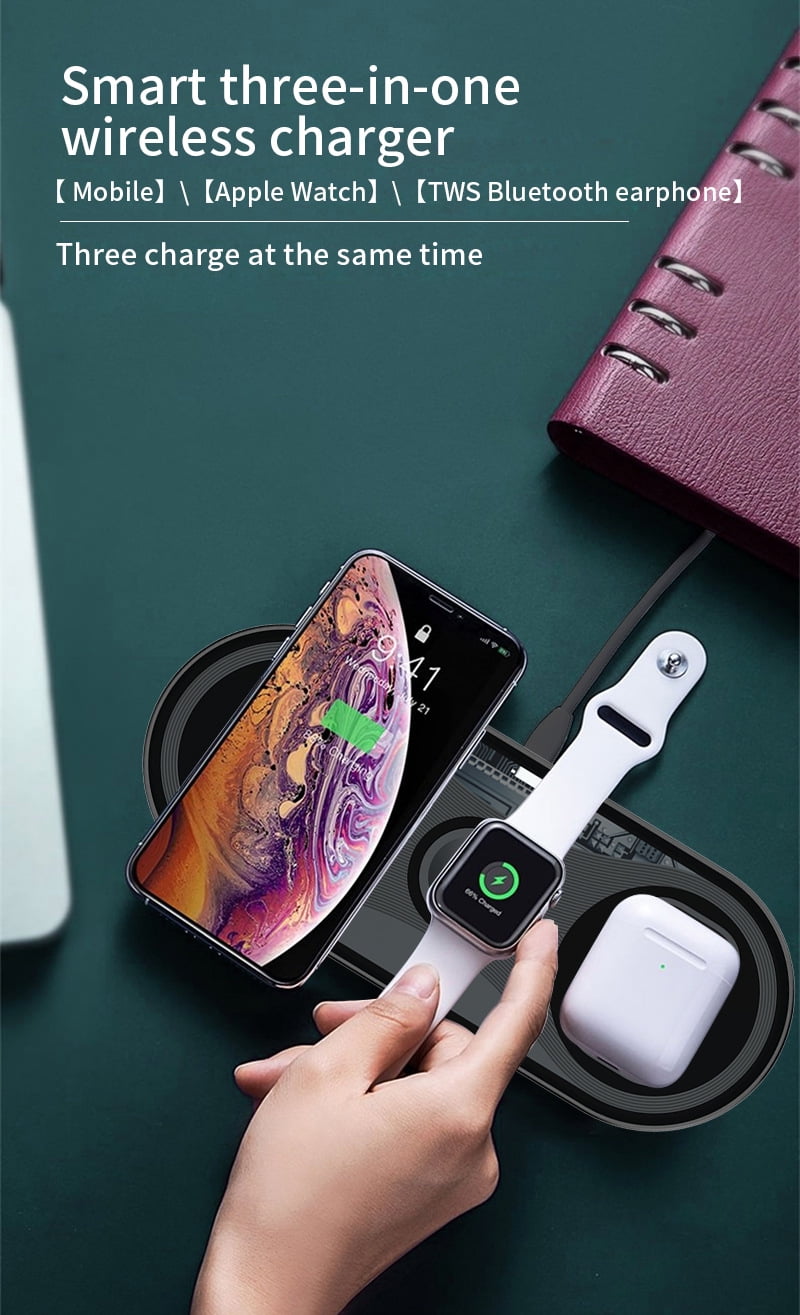 3 in 1 desktop wireless charger ultra-fast charging wireless charging ...