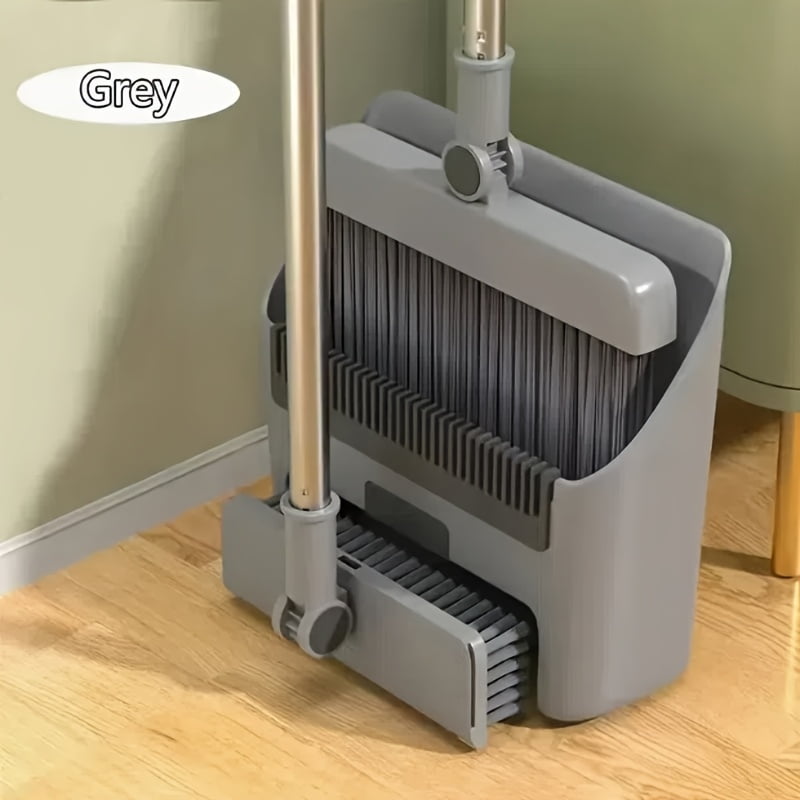 3-in-1 folding broom and broom set, flagless broom, multi-surface ...