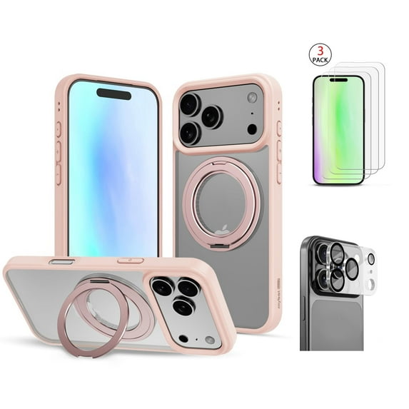 3-in-1 iPhone 17 Pro Protection Bundle – 3-Pack Tempered Glass Screen ...
