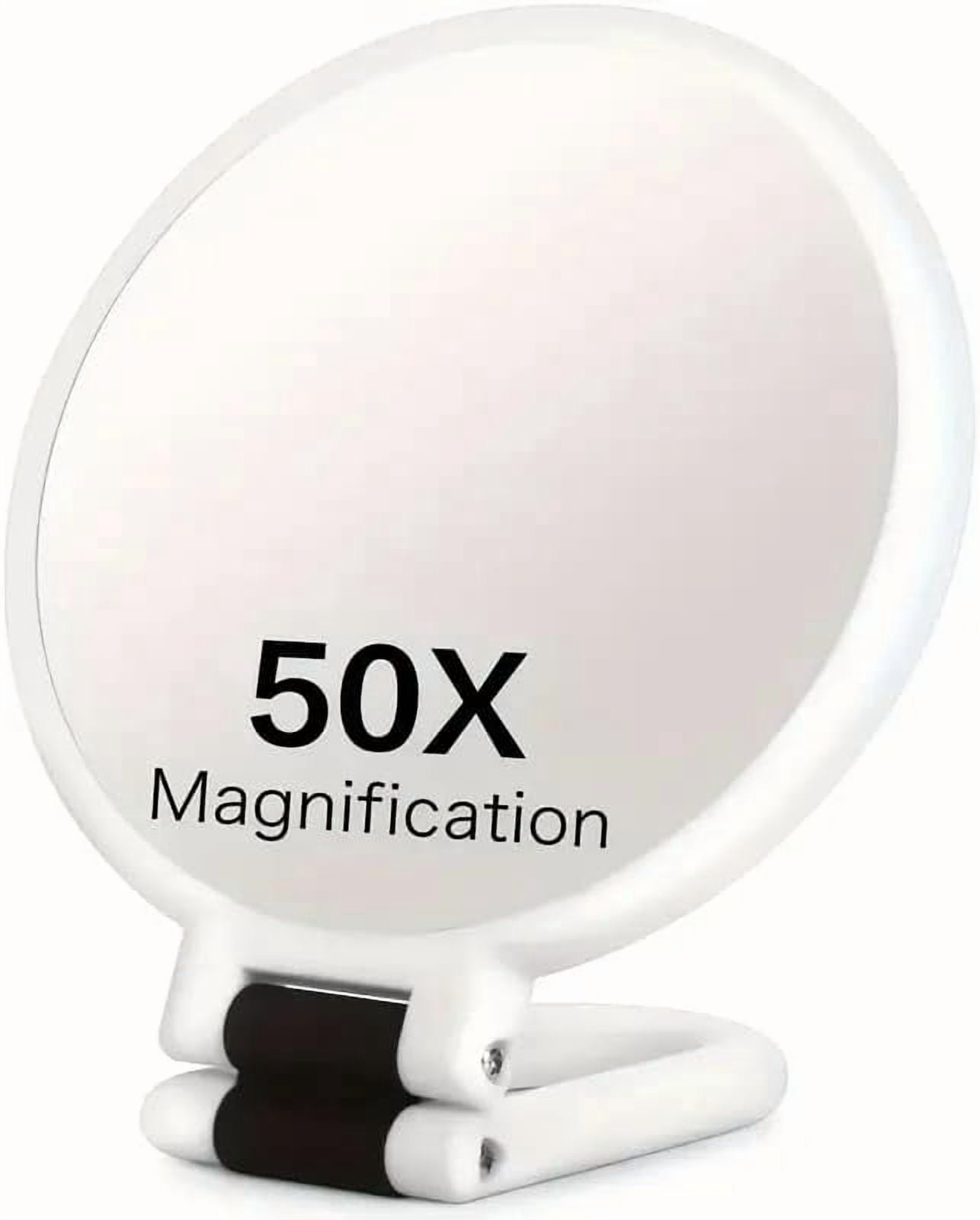 3-in-1LED Mirror Makeup Magnifier - 50X Magnification, 24cm/9.45" with ...