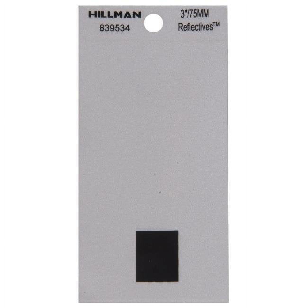 3 in. Black & Silver Reflective Mylar Thin Square Cut Self Adhesive ...
