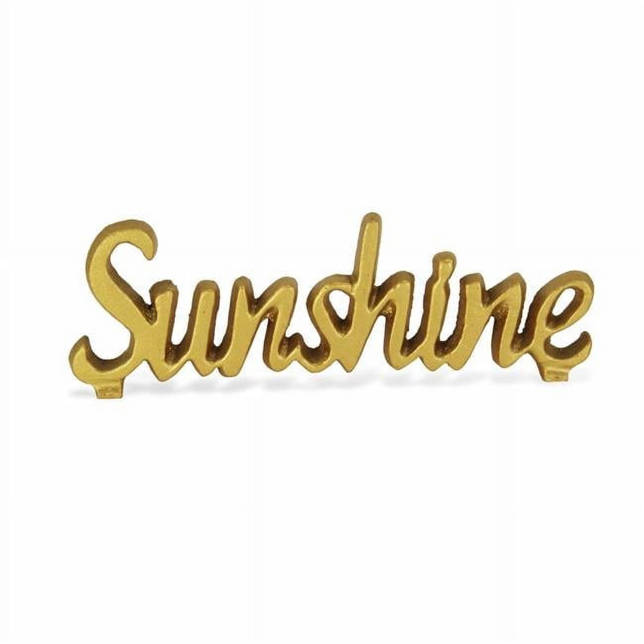 3 in. Cast Iron Hand Painted Sunshine Sculpture, Gold - Walmart.com
