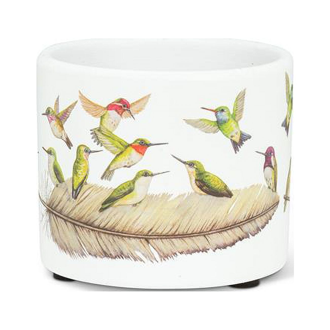 3 in. Ceramic Hummingbirds Planter, White - Extra Small - Walmart.com