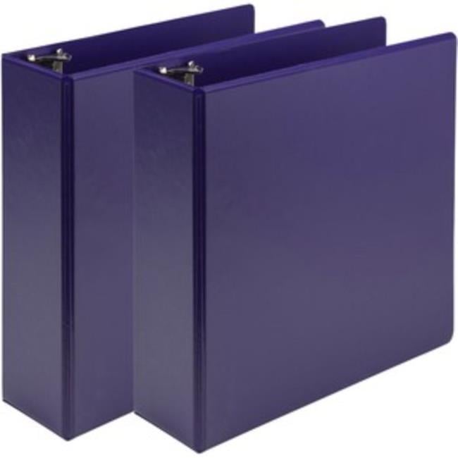 3 in. Earths Choice Plant-Based Durable 3 Ring View Binders, Purple ...
