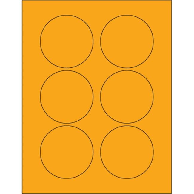 3 in. Fluorescent Orange Circle Laser Labels - Pack of 6 - Walmart.com