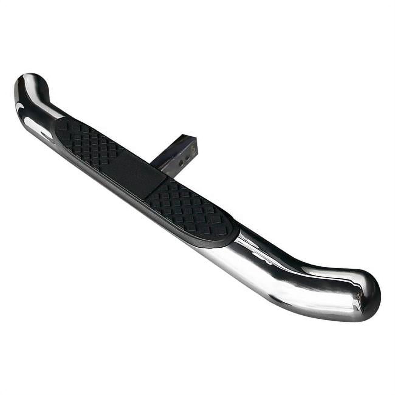 3 in. Round Polished End Caps Hitch Step for Receiver, Stainless Steel ...