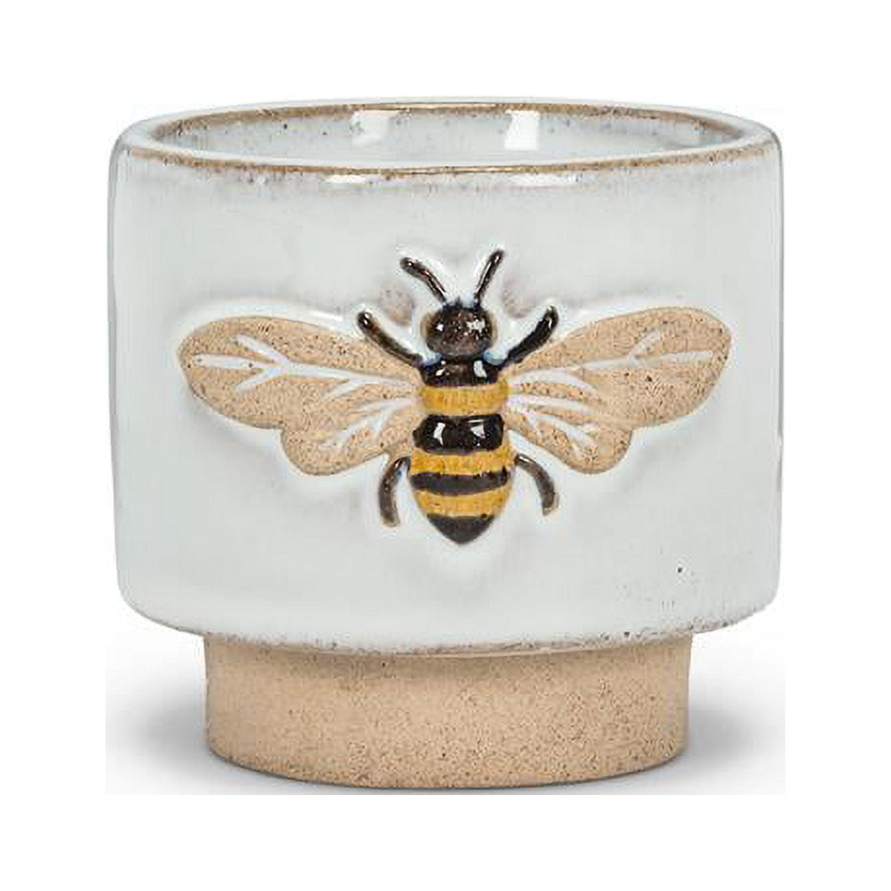 3 in. Single Emboss Bee Planter, White & Natural - Small - Walmart.com