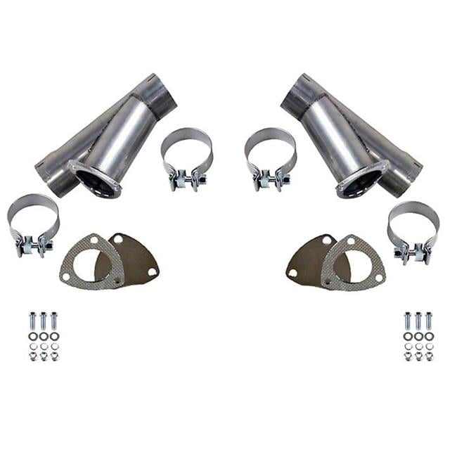 3 in. Stainless Steel Manual Dual Exhaust Cutout Kit with Slip Fit ...
