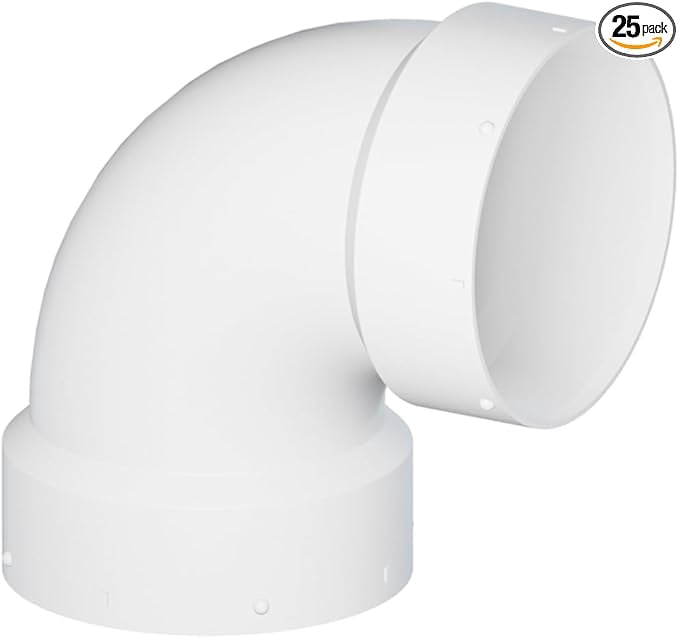 3 in. White PVC DWV 1/4 Bend 90-Degree Elbow, Hub x Hub Drain, Waste ...