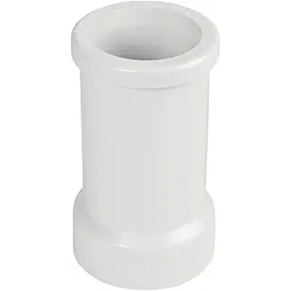 3 in. White PVC DWV Hub Adapter, Cast Iron Hub x DWV Spigot Plumbing ...