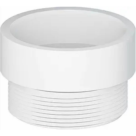 3 in. White PVC DWV Male Adapter, MPT x Hub Fitting for Drain, Waste ...