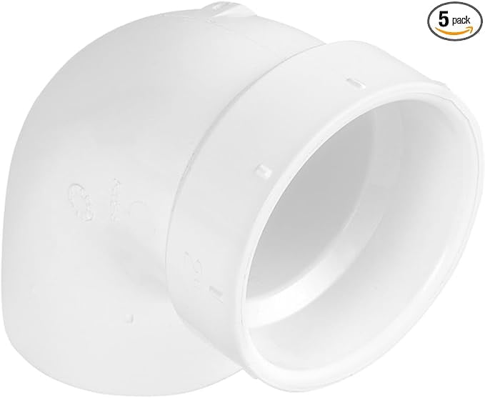 3 in. White PVC DWV Vent Street Elbow H x S, PVC Drain, Waste & Vent ...