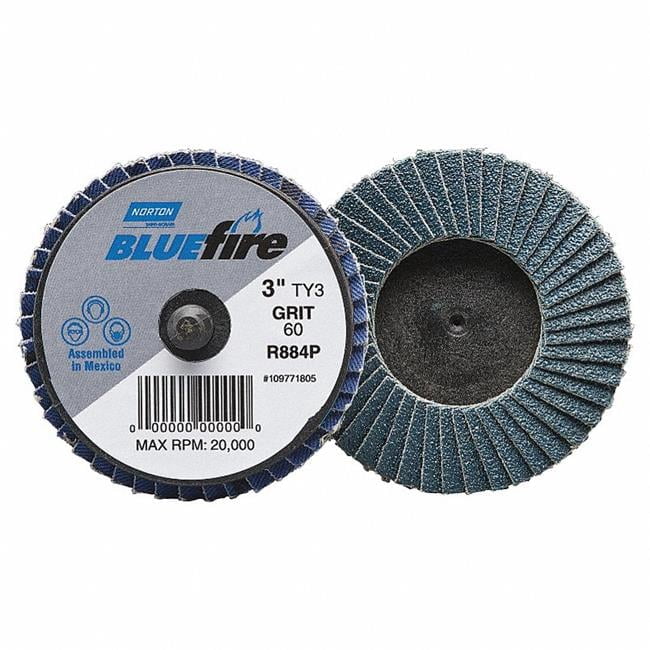 3 in. Zirconia Alumina Flap Disc, Blue - P60 Grit - Walmart.com